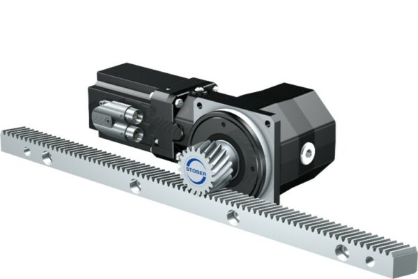 Rack and pinion drives with directly attached synchronous servo motors